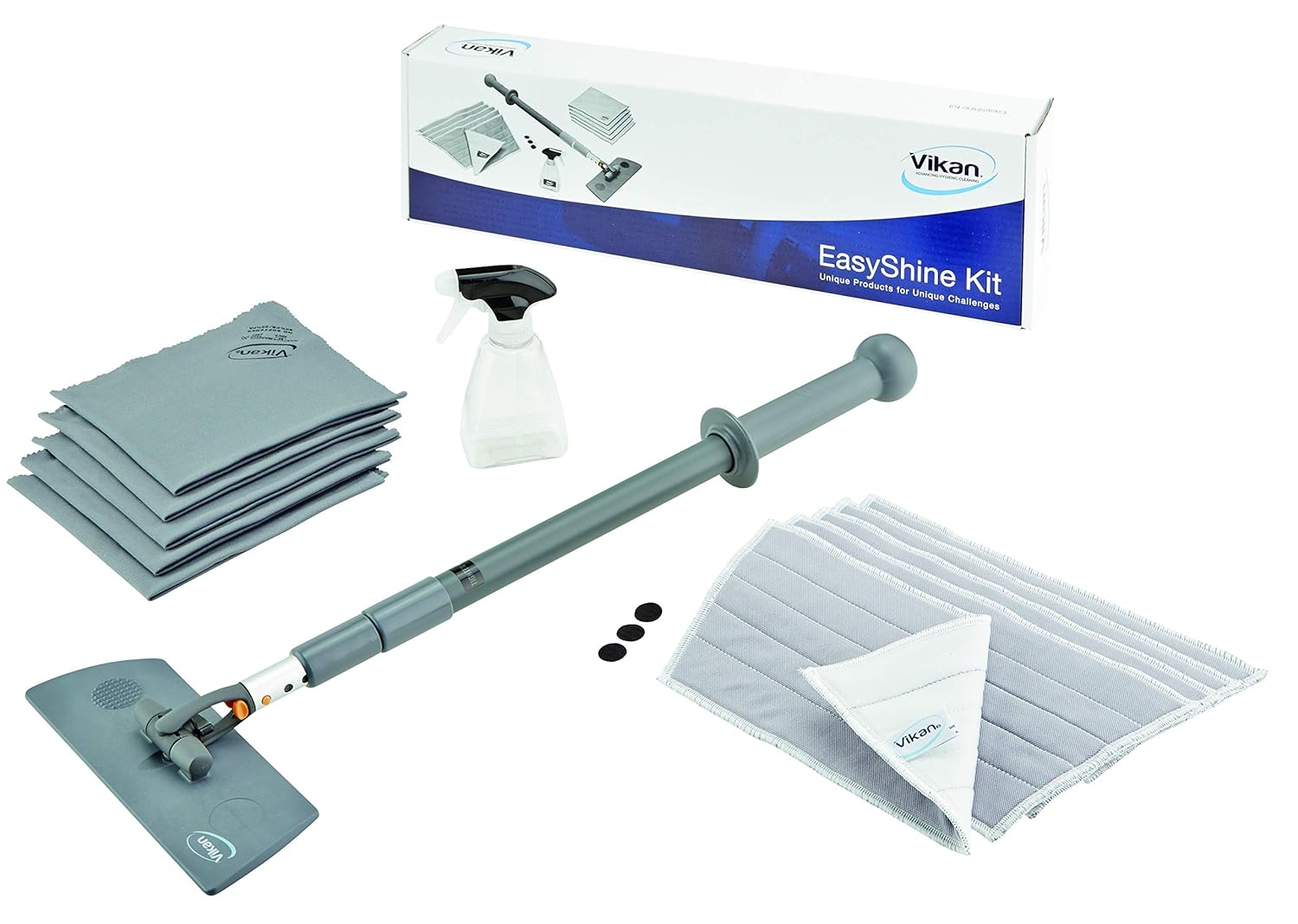 Vikan Easyshine Window Cleaning Kit - 13 Piece Kit - Commercial ...